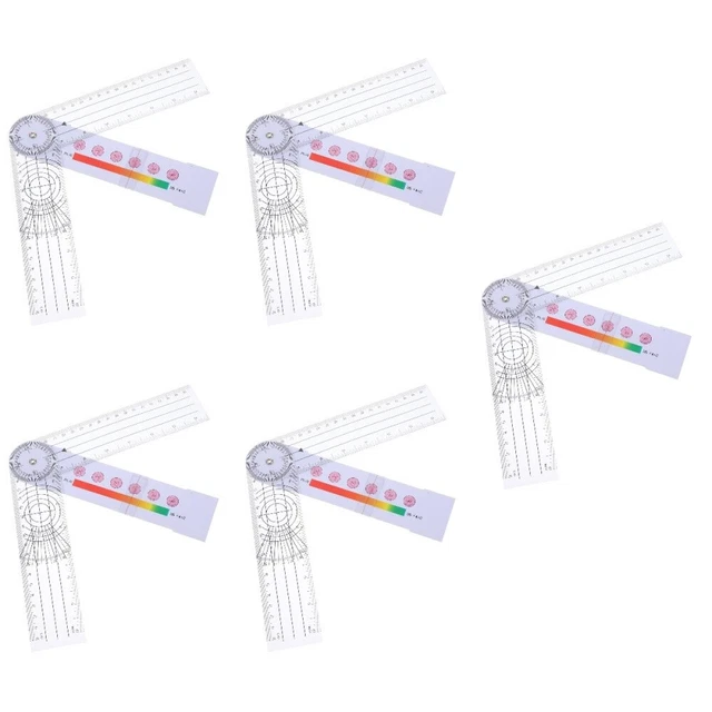 5 COUNT CLEAR Ruler Orthopedic Angle Goniometer Medical Professionals £ ...