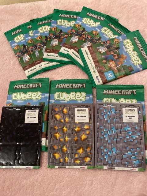 NEW MINECRAFT CUBEEZ 2025 Woolworths 9 Collectable Packs 3 x Opened & 6 ...