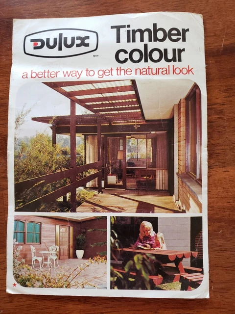 DULUX TIMBER COLOUR Chart 1970'S Stains For Wood Classic Colours ...