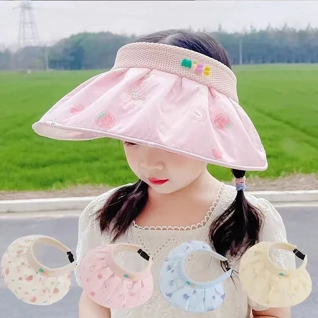 UV PROTECTION KIDS Sun Hat Open-top Visor Foldable Beach Hats Travel ...