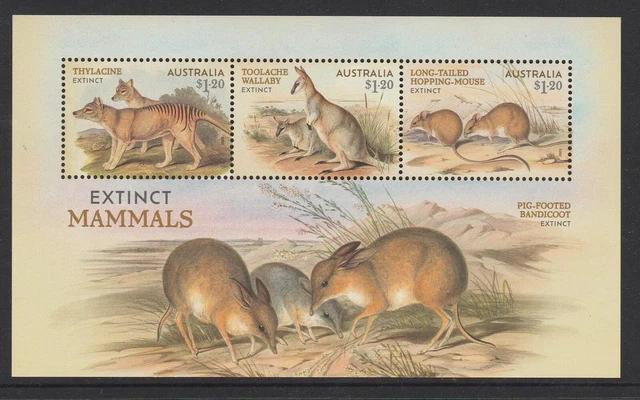 AUSTRALIA 2023 - EXTINCT MAMMALS Minisheet , Block MNH - in stock now ...