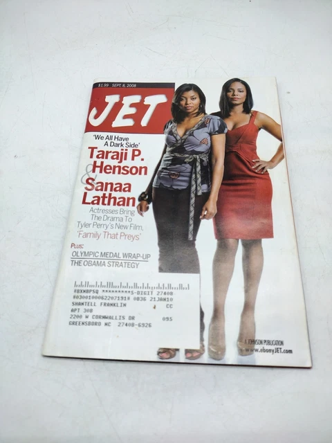 JET MAGAZINE SEPT 8 2008 Taraji P Henson Sanaa Lathan £4.74 - PicClick UK