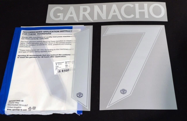 MANCHESTER UNITED 24/25 Champions league Name/Number badge Garnacho 17 ...