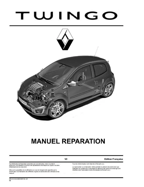MANUEL ATELIER ENTRETIEN réparation technique maintenance Renault Twingo 2 - Fr EUR 25,00 ...