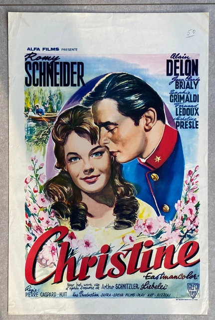 ANCIENNE AFFICHE DE Cinéma. Avec Alain DELON et Romy SCHNEIDER - Christine EUR 35,00 - PicClick FR