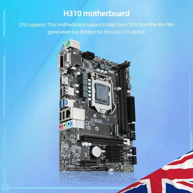 H310 COMPUTER MOTHERBOARD VGA/HDMI-compatible/DVI Ports LGA1151 SATA ...