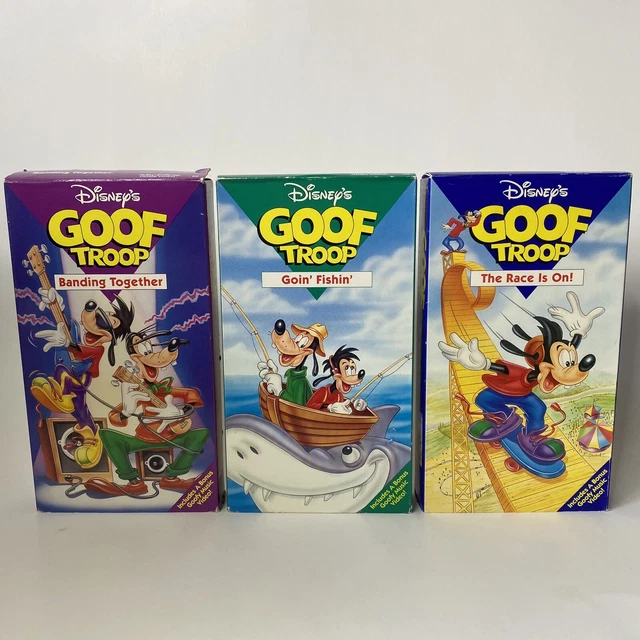 DISNEY'S GOOF TROOP Lot of 3 VHS 1993 Cartoon Episodes Rare Vintage ...