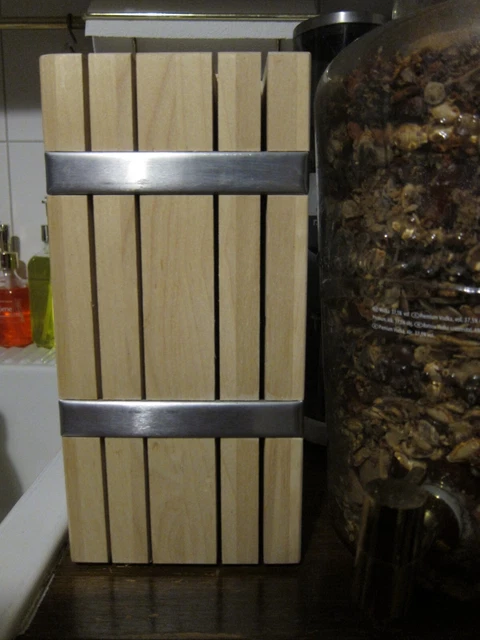 IKEA GRUNDTAL MESSERBLOCK 18700 für 6 Messer + Wetzstahl Holz ...