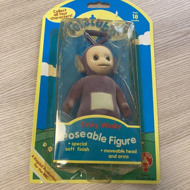 VINTAGE TELETUBBIES TINKY Winky Poseable Figure 25 Years Old Damaged ...