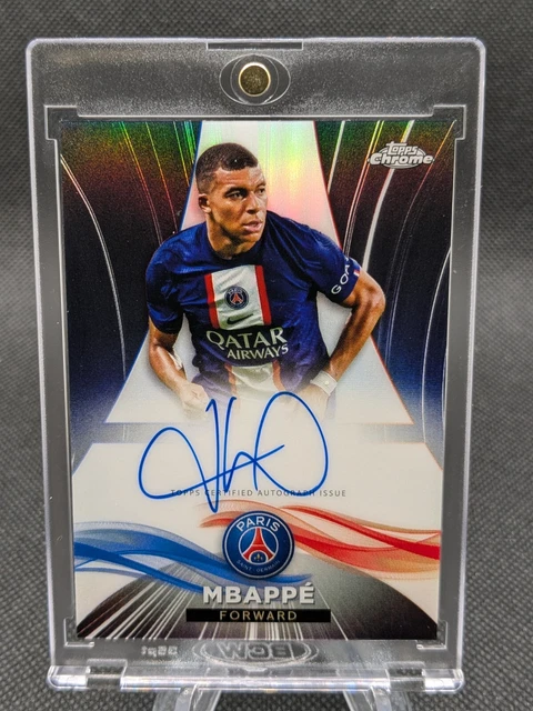 2022-23 TOPPS CHROME PSG - Kylian Mbappe /25 On Card Auto Paris Saint-Germian EUR 999,99 ...
