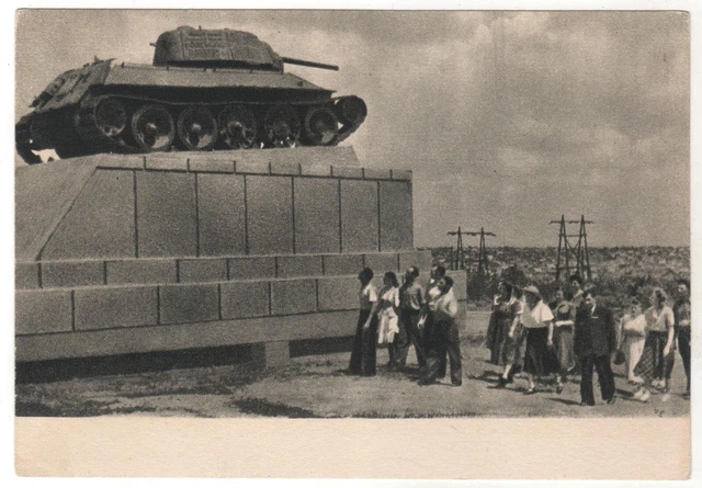 1954 SOVIET TANK T-34 STALINGRAD Monument military WW2 Photo Russia Old ...