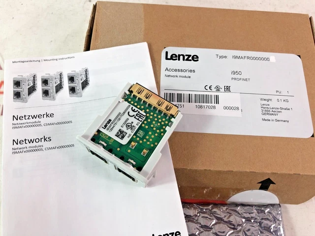 LENZE NETWORK MODULE i950 PROFINET, I9MAFR0000000, NEW ORIGINAL OPEN ...