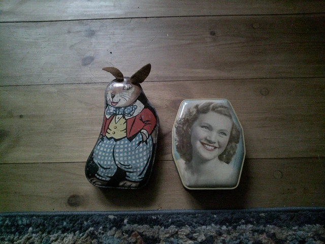 VINTAGE GEORGE W Horner Sweet Tin rabbit and girl £45.00 - PicClick UK