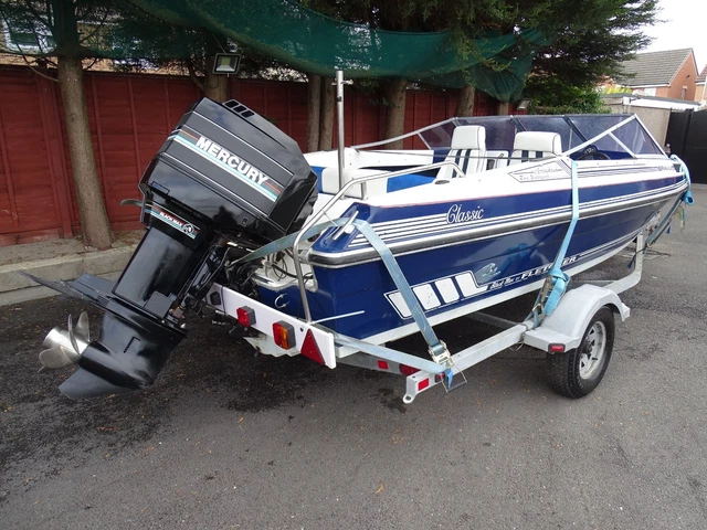 FLETCHER BRAVO BLACK Max 17Ft Ski/Wakeboard Speed Boat 150Hp Mercury ...