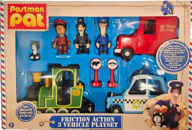 BNIB POSTMAN PAT Friction Action 3 Vehicle Play 4 Figures Adventure Set ...