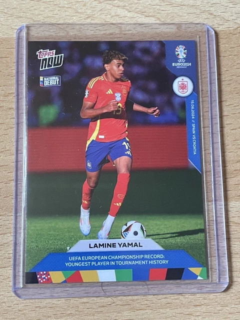 TOPPS NOW EURO 2024 Lamine Yamal Youngest Player In Tournament History Debut £6.50 - PicClick UK