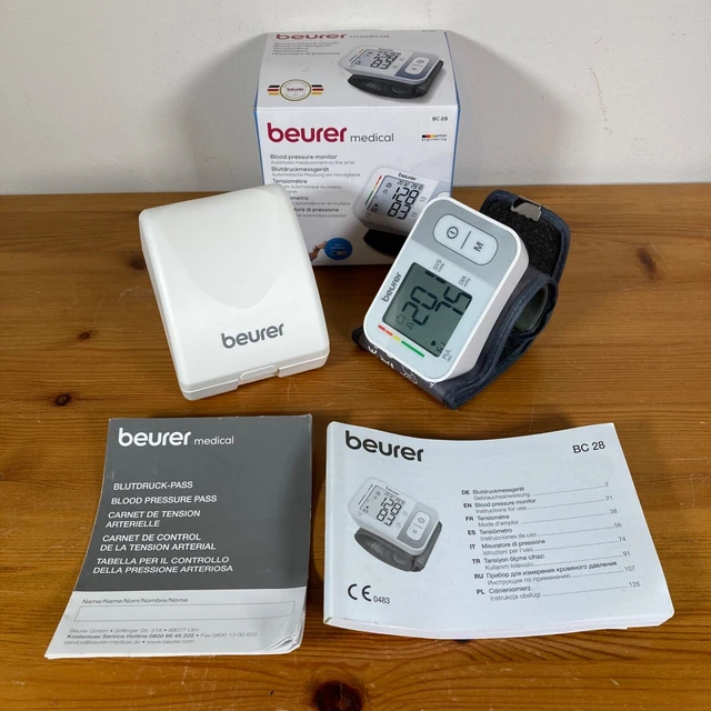 BEURER MEDICAL BC28 Automatic Wrist Blood Pressure Monitor - VGC. £19. ...