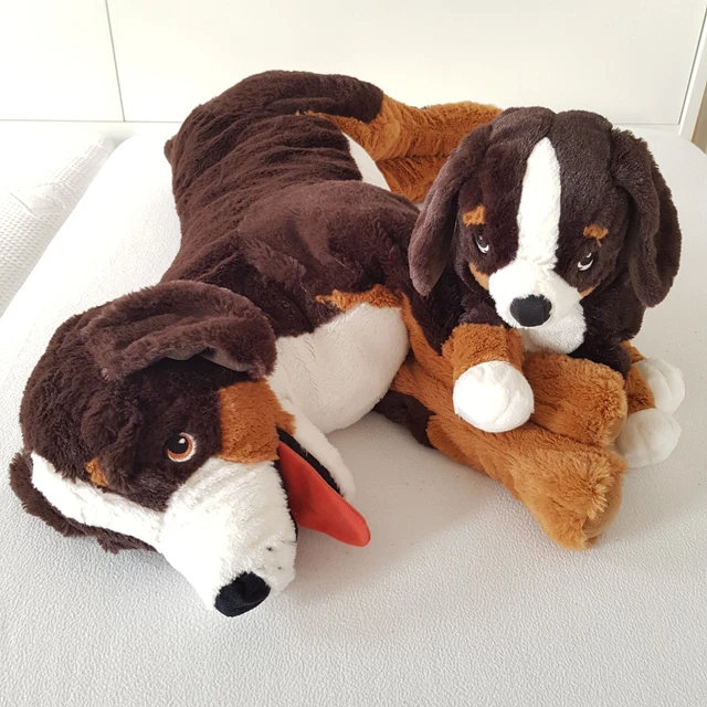 2X IKEA HOPPIG Hund Berner Sennenhund Kuscheltier Plüschtier Stofftier ...