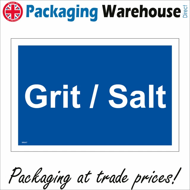 MA847 GRIT SALT Sign Container Bin Winter Environment Roads Estates ...