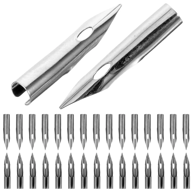 30PCS PEN NIBS Calligraphy Fountain Pen Replacement Metal Tips Smooth ...