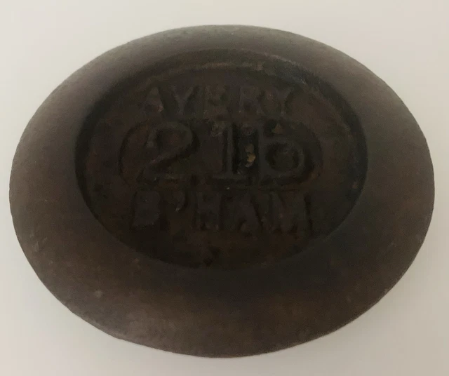 ANTIQUE 2LB CAST Iron Weight Avery Birmingham For Kitchen Scales £12.99 ...