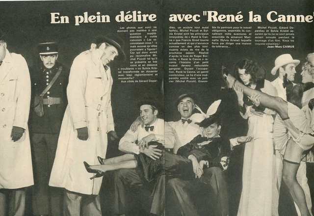 COUPURE DE PRESSE Clipping 1976 René la Canne Michel Piccoli (2 pages ...