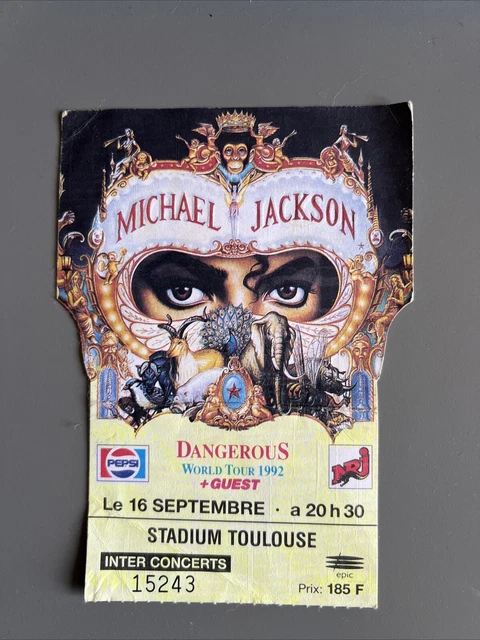RARE / TICKET Billet Concert - Michael Jackson : Live A Toulouse ...