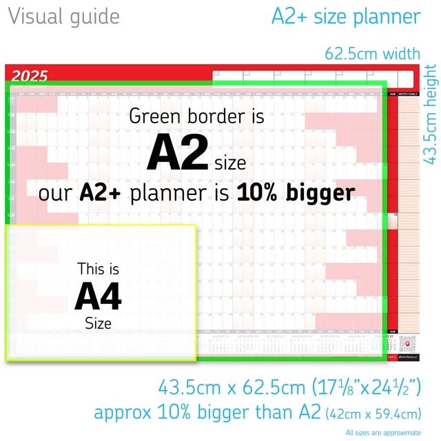 2025 WALL PLANNER Calendar A2 A1 A0 Staff Holiday Calender Project ...