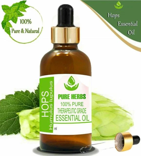 PURE HERBS HOPS 100% Pure & Natural Humulus lupulus Essential Oil £87. ...