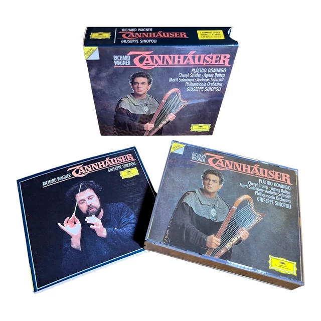 WAGNER: TANNHÄUSER PLÁCIDO Domingo Opera (CD, 1989) Deutsche Grammophon ...
