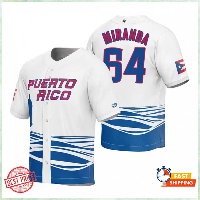 FAN MADE PUERTO Rico Jose Miranda 2023 World Baseball Jersey Printed ...