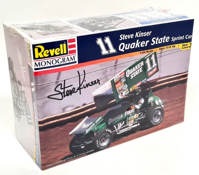 REVELL 1/24 STEVE Kinser Quaker State Sprint Car #11 Plastic Model Car ...