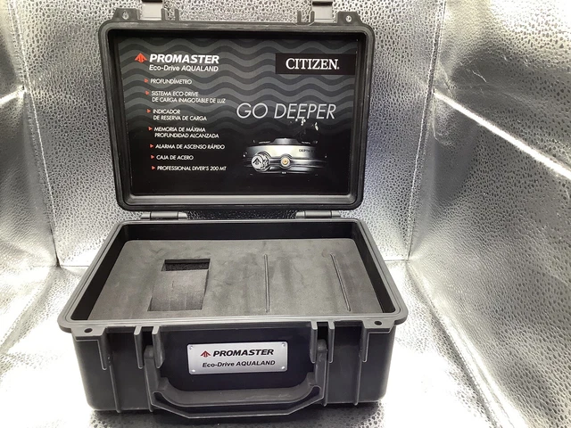 CITIZEN PROMASTER ECO-DRIVE Aqualand Dive Divers Watch Display Carry ...