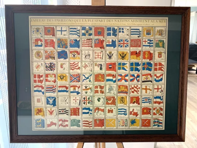 BELLIN (1756) TABLEAU des PAVILLONS que la plupart des NATIONS ARBORENT ... BELLIN (1756) TABLEAU des PAVILLONS que la plupart des NATIONS ARBORENT ...