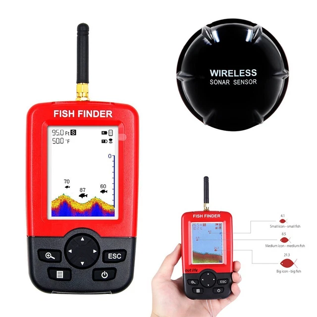 FISH FINDER FISH Detector Wireless Smart Sonar Portable Underwater ...