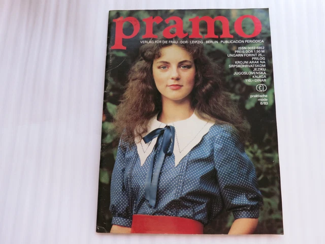 DDR PRAMO PRAKTISCHE Mode + Schnittmuster 6/1983 - Sommer Kleid Bluse ...