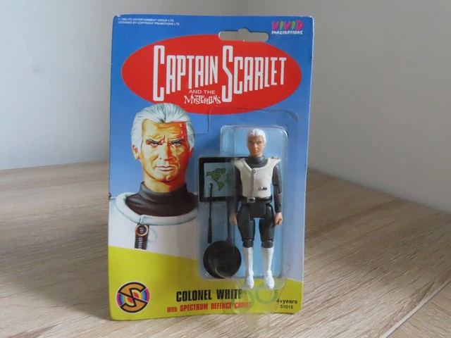 CAPTAIN SCARLET COLONEL White 3.75" Action Figure, 1993 Vivid ...