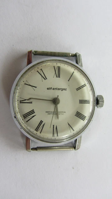 MONTRE VINTAGE MECANIQUE , ELF ANTARGAZ , ne Fonctionne pas . EUR 18,00 ...
