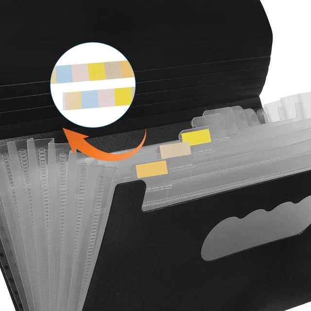 8 -LAYER FOLDER with Multiple Pockets Organizer Accordion Zipper $26.79 ...