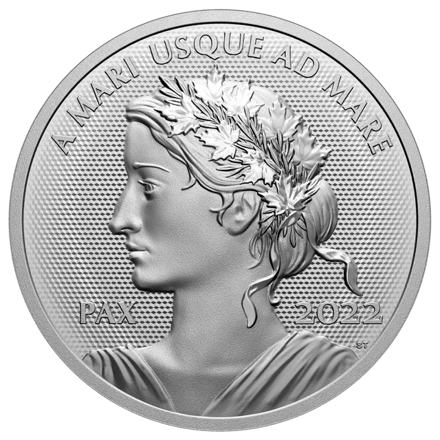 2022 CANADA PEACE 1-oz Silver Dollar Ultra High Relief Pulsating ...