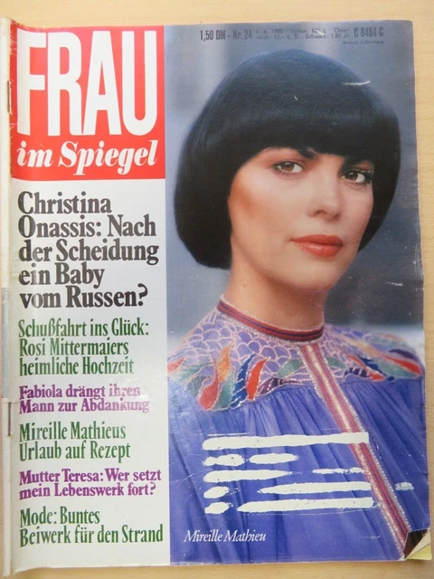 FRAU IM SPIEGEL 24/1980, Mireille Mathieu, Dunja Rajter, Ingrid steeger ...