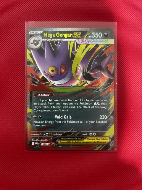 MEGA GENGAR EX Double Rare Pokemon Phantasmal Flames 056/094 Pokemon ...