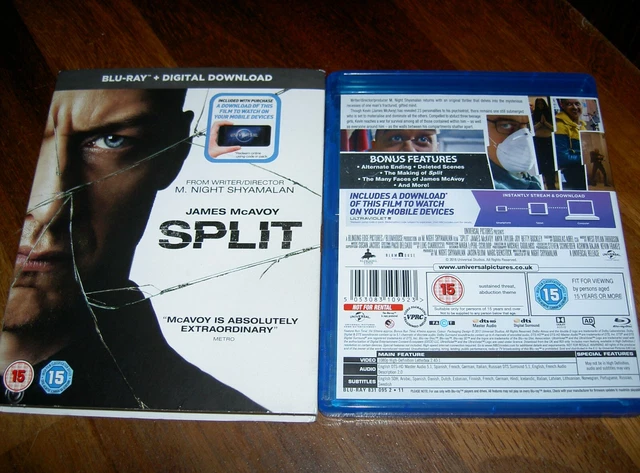 SPLIT BLU-RAY ALSO with Cardboard Sleeve Psycho James McAvoy M. Night Shyamalan EUR 3,51 ...