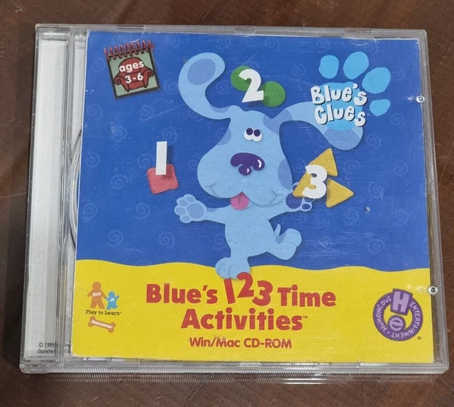 BLUE'S CLUES BLUE'S 123 Time Activities PC CD ROM 1999 | Nickelodeon ...