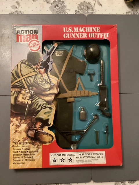 VINTAGE ACTION MAN U.S Machine Gunner Outfit Carded £224.32 - PicClick UK