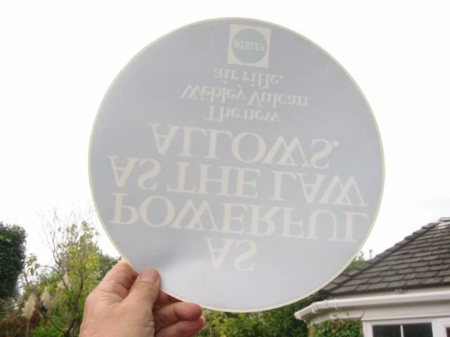 WEBLEY VULCAN RARE air rifle shop window advertising sticker roundel ...