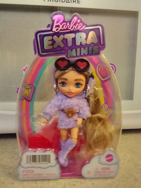 BARBIE EXTRA MINIS Doll #4 (5.5 in) Wearing Fluffy Purple Fashion - New ...