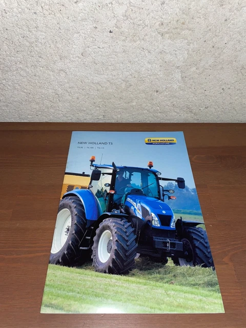 BROCHURE PROSPEKT PROSPECTUS TRACTEUR NEW HOLLAND T5 tractor-traktor-john deere EUR 4,99 ...