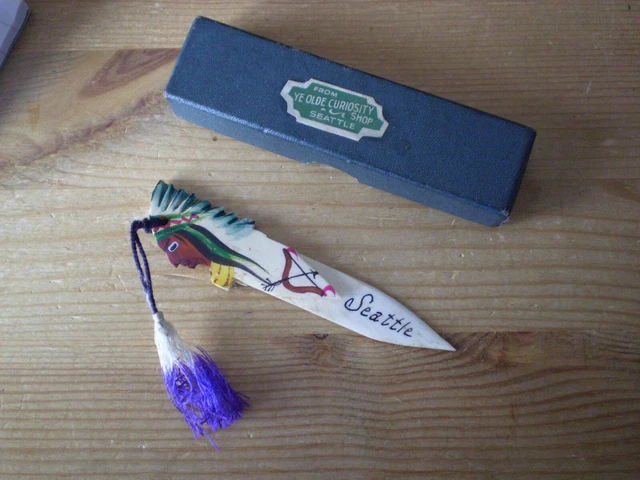 ANTIQUE BOOKMARK IN Shape Of A First Nation American Chief ~ From ...