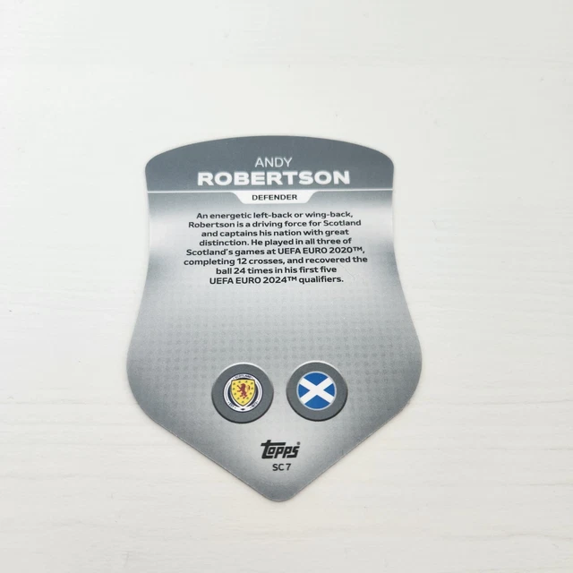 TOPPS MATCH Attax Euro 2024 Pro Elite Shield Card SC 7 Andy Robertson ...